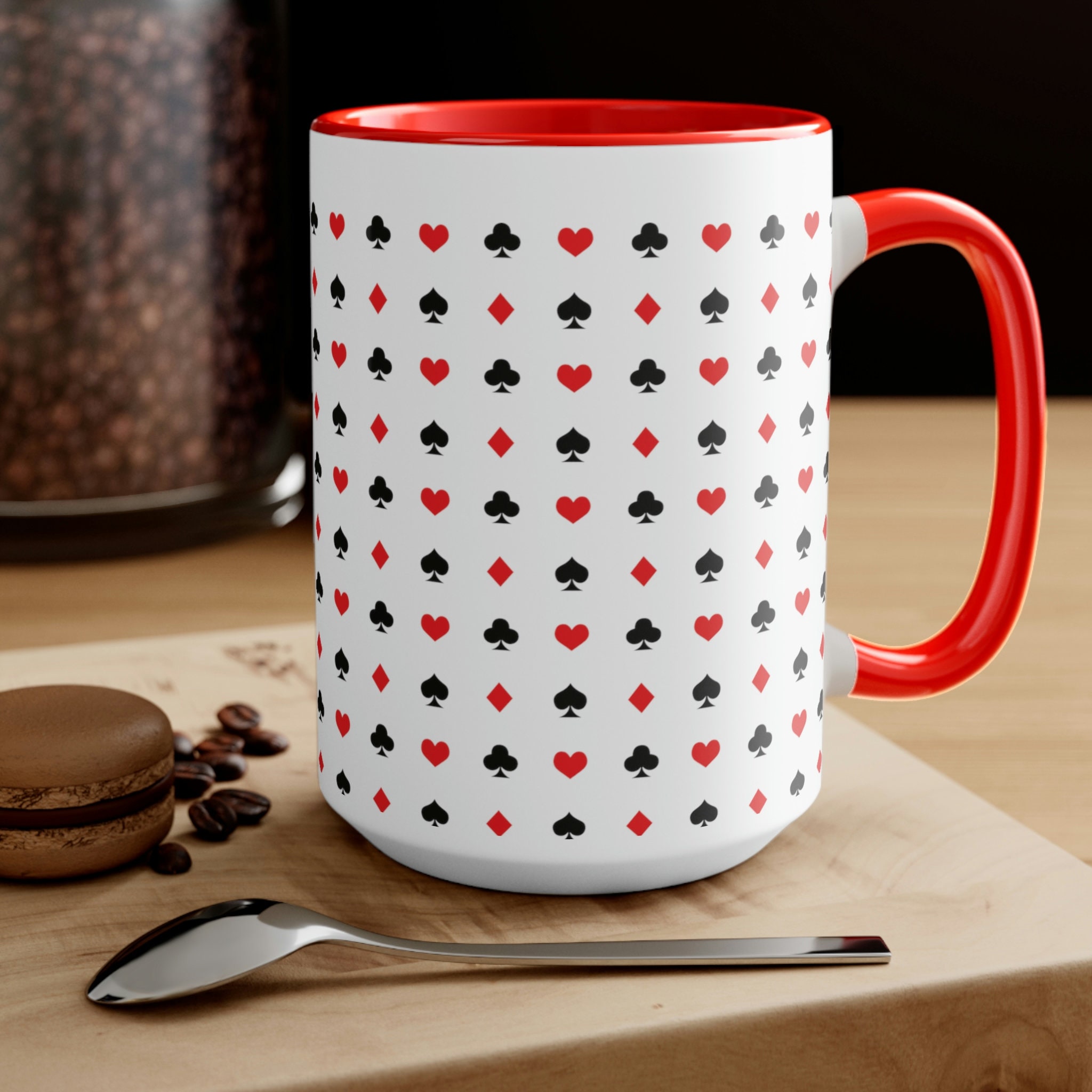 Playing Cards Mug Euchre Mug Card Suits Mug Card Player Gift 15oz ...