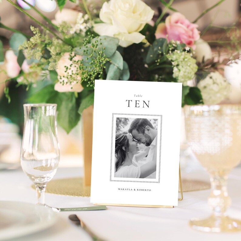 Modern Table Numbers Printable, Simple Table Numbers, Minimalist ...