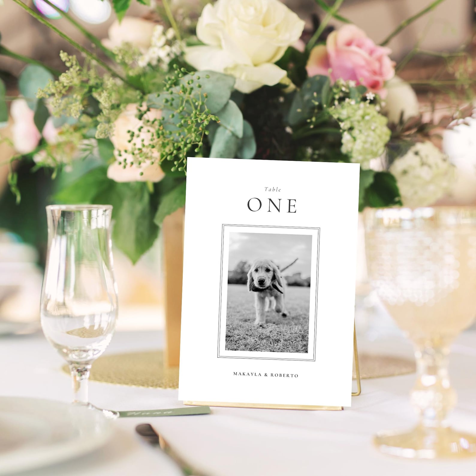 Modern Table Numbers Printable, Simple Table Numbers, Minimalist Wedding Dog Table Number ...