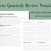 Quarterly Review Focus Planner Template | Printable Quarterly Planner ...