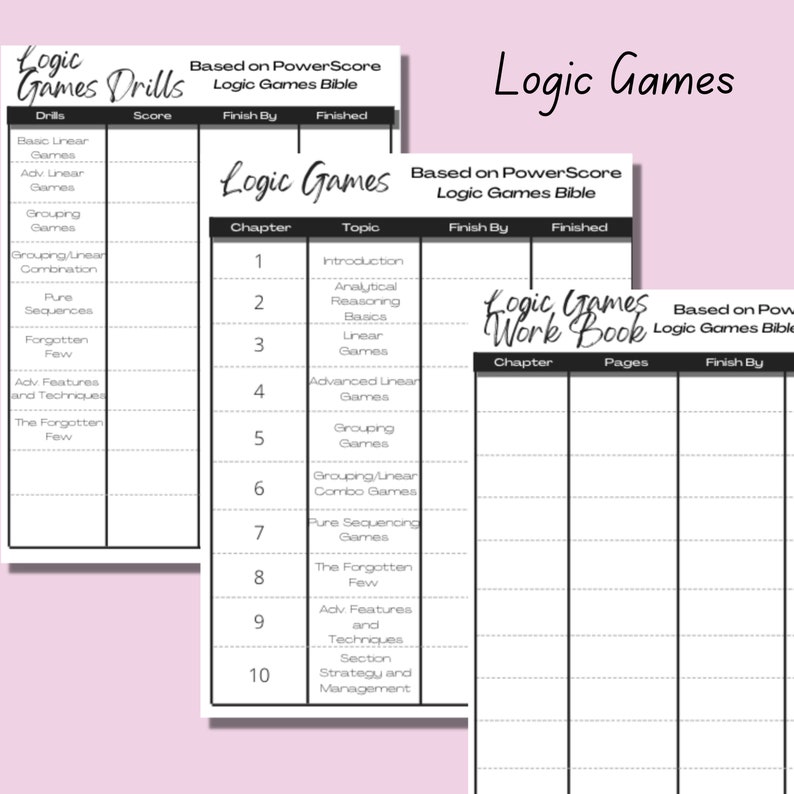 LSAT Study Guide - LSAT Study Tracker - LSAT Study Planner - Student ...