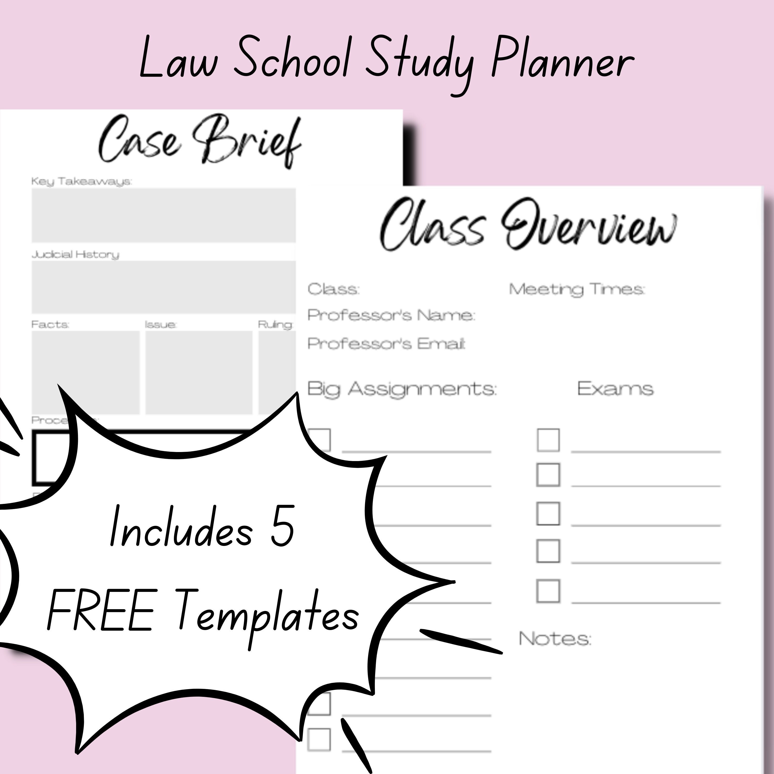 Law School Planner - Law Student Planner - Academic Planner - ADHD ...