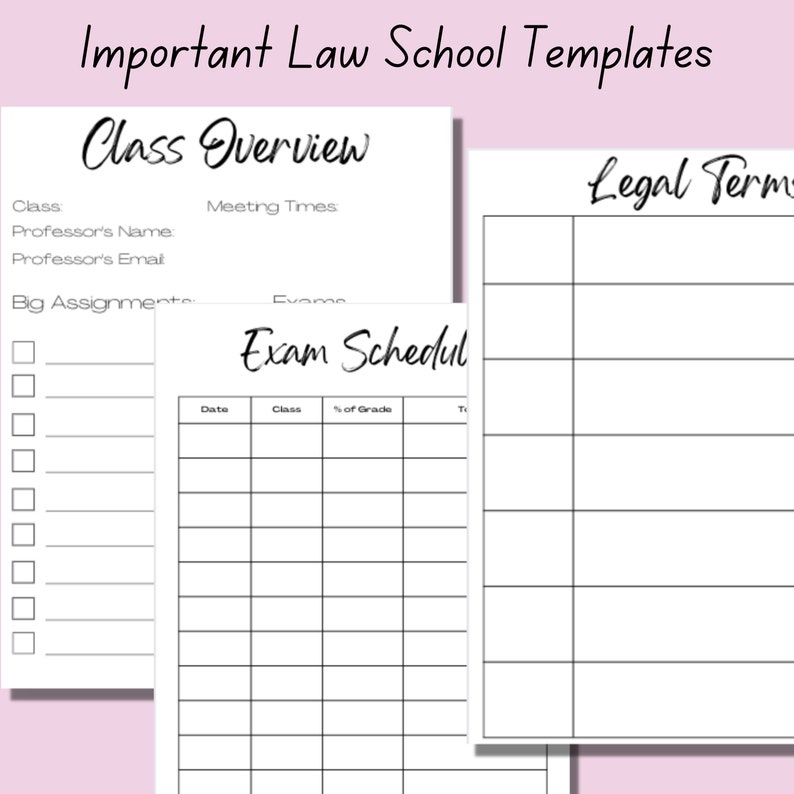 Law School Planner - Law Student Planner - Academic Planner - ADHD ...