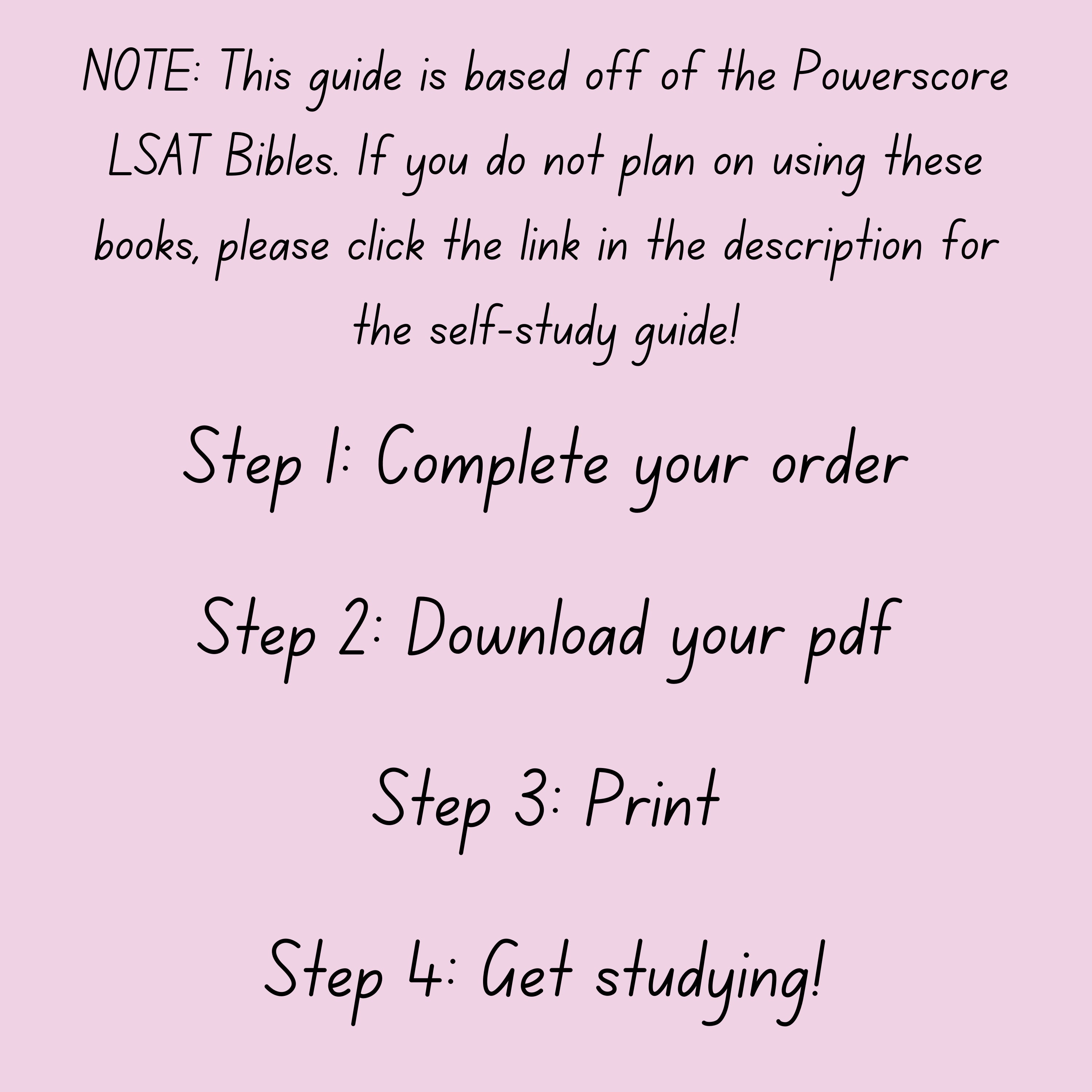 LSAT Study Guide - LSAT Study Tracker - LSAT Study Planner - Student ...