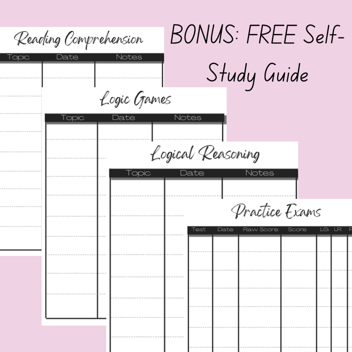 LSAT Study Guide - LSAT Study Tracker - LSAT Study Planner - Student ...