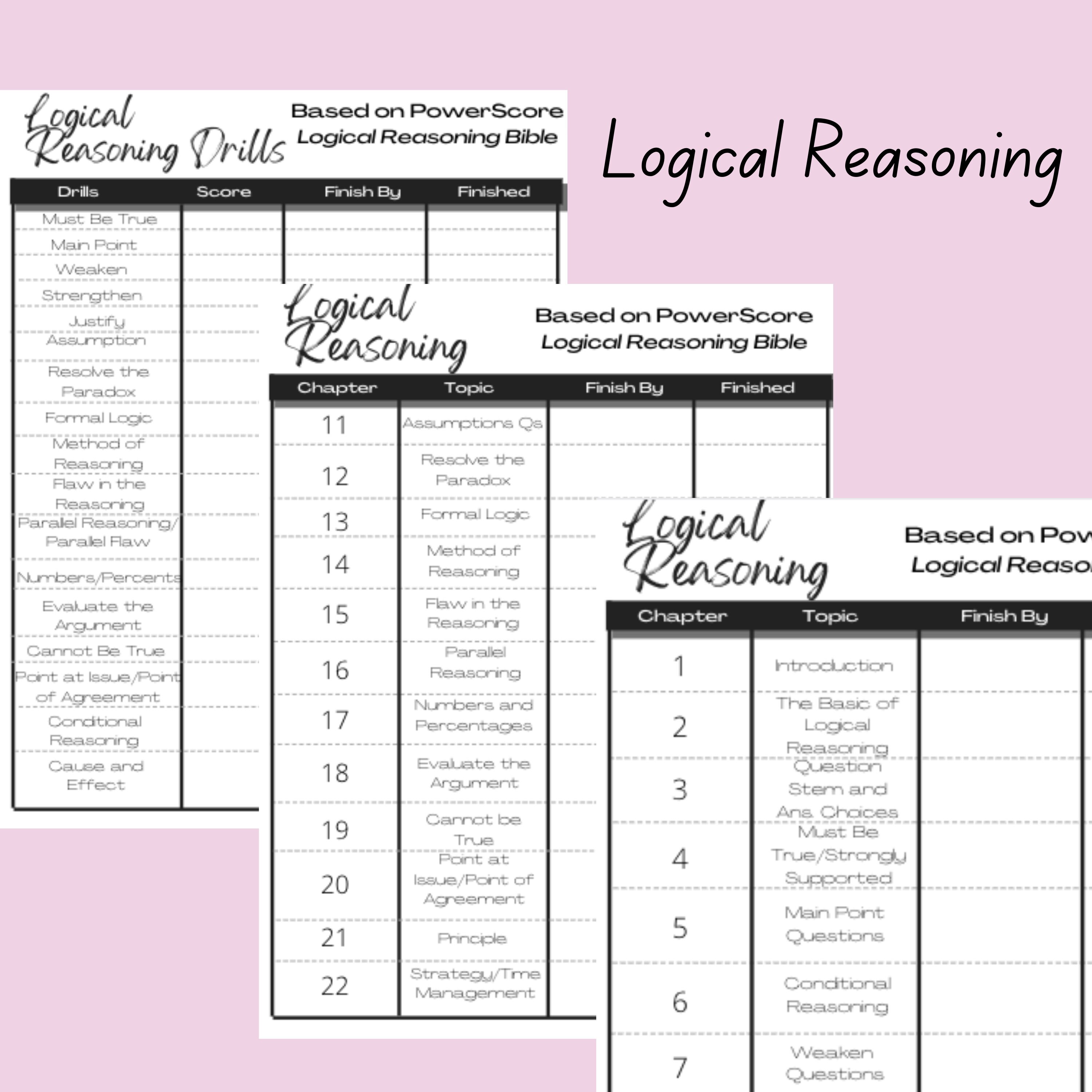 LSAT Study Guide - LSAT Study Tracker - LSAT Study Planner - Student ...