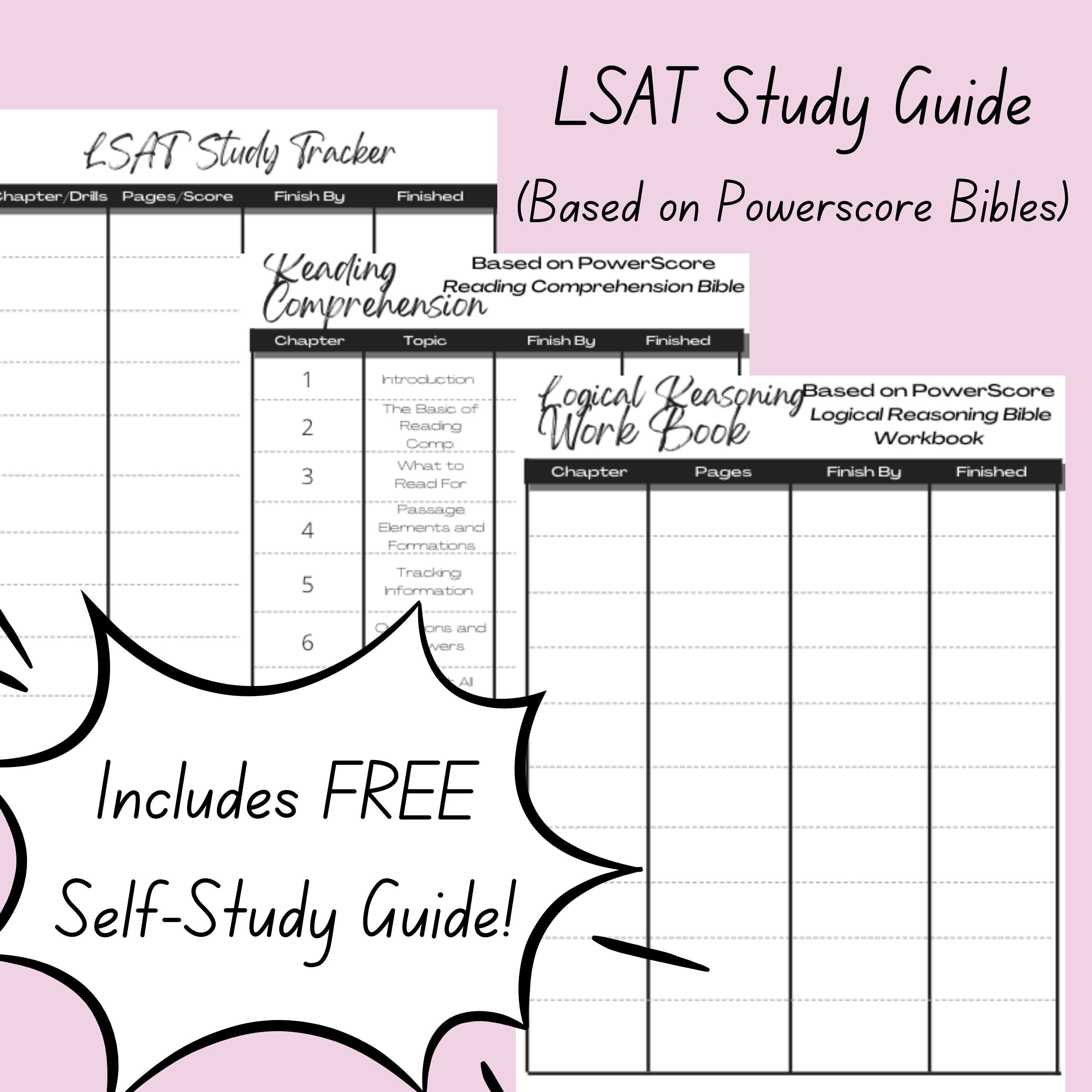 LSAT Study Guide - LSAT Study Tracker - LSAT Study Planner - Student ...