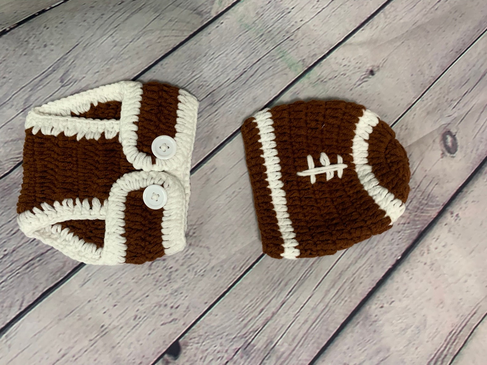 Newborn Baby Football Fan Crochet Outfit - Etsy