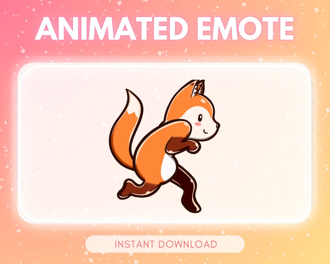 Cute FOX ANIMATED emote gif de animación divertido de FOX - Etsy México