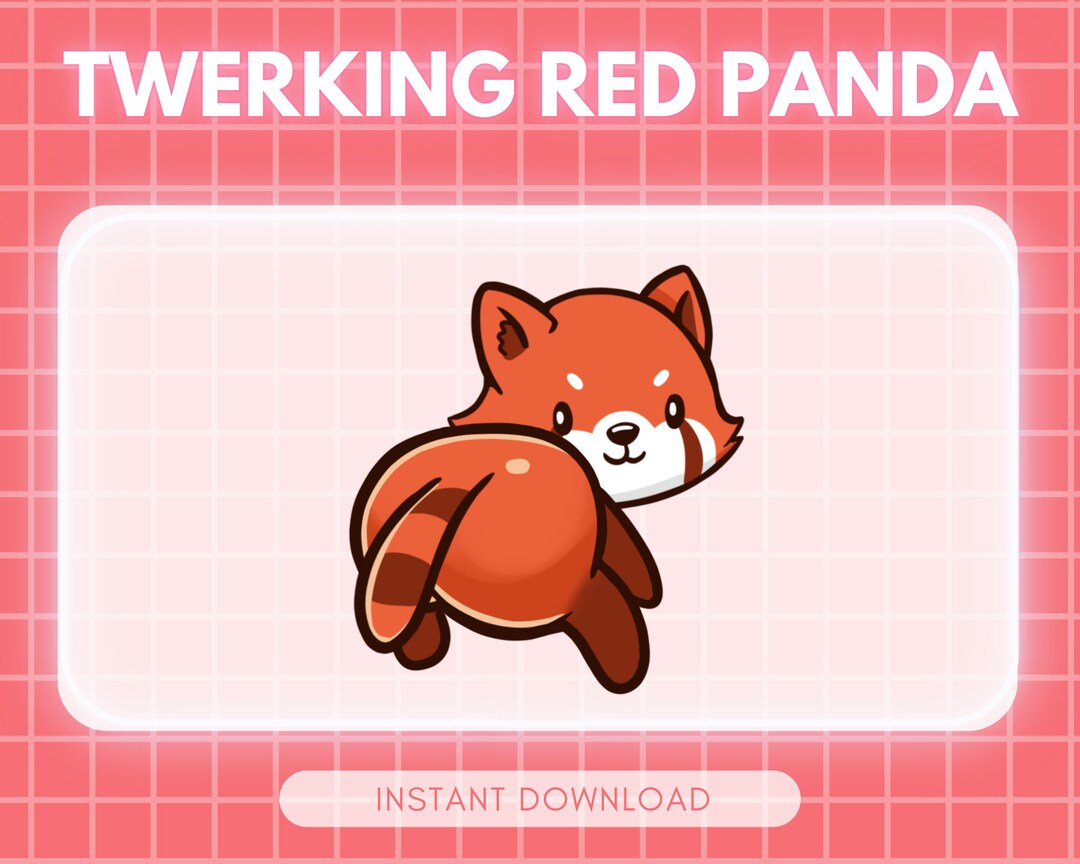 Animated Emote Twitch And Discord Twerking Red Panda Animated Etsy