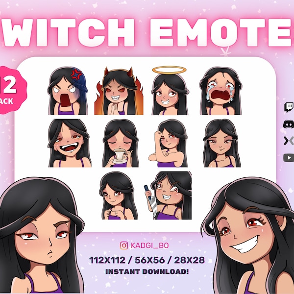 Twitch Emotes Brown Hair Girl - Etsy