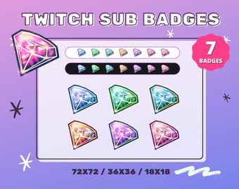Diamond Sub Badges - Etsy