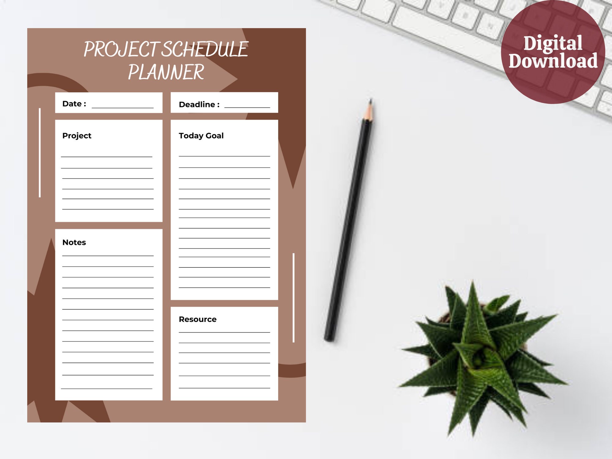 Project Planner PRO Printable, Task Planner, Productivity Planner ...