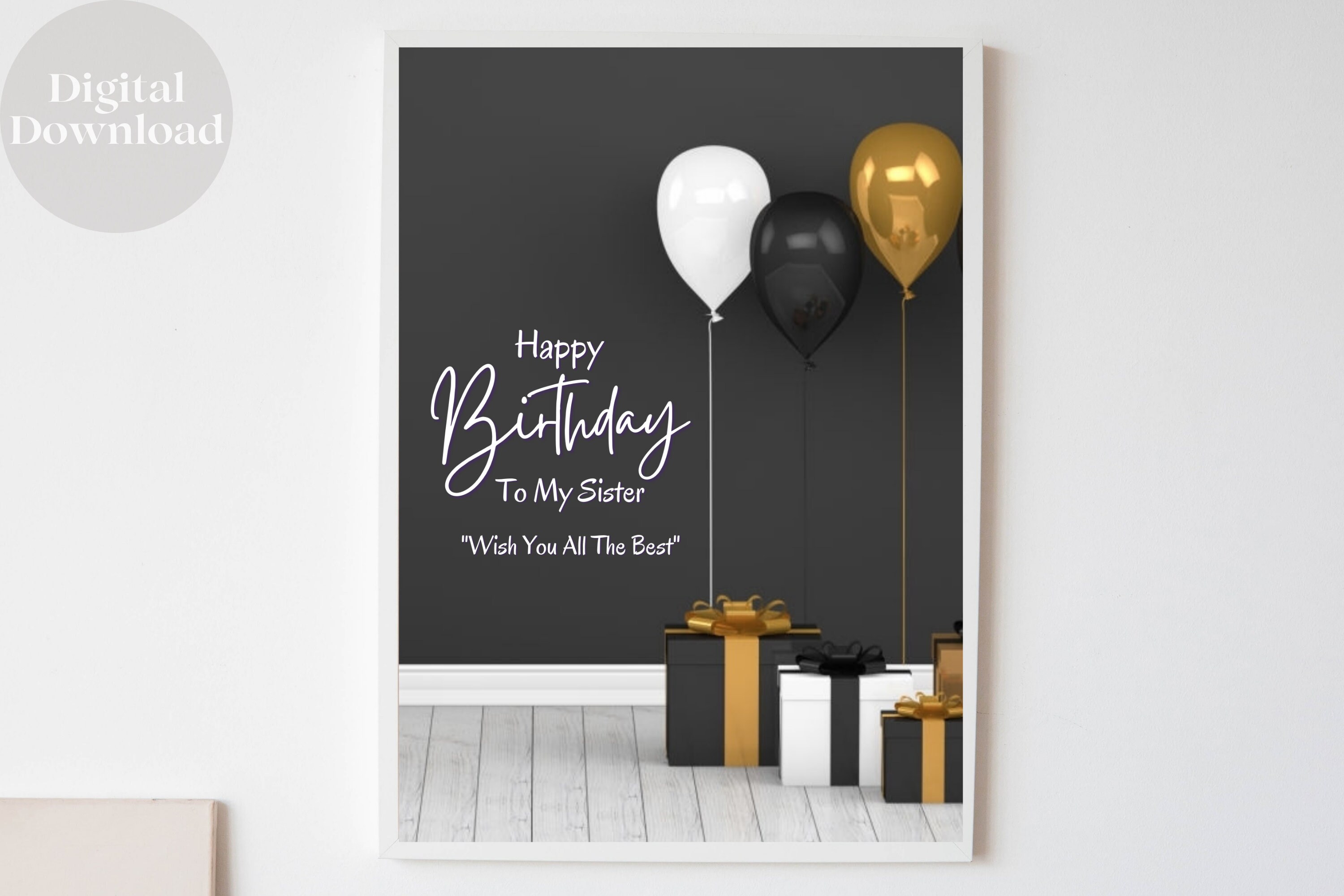 Happy Birthday Sign, Birthday Party Sign, Happy Birthday Printable Sign ...