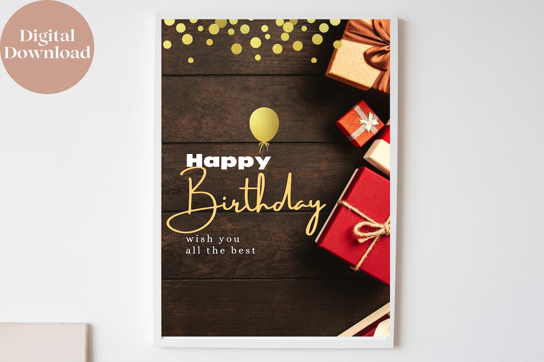 Happy Birthday Sign, Birthday Party Sign, Happy Birthday Printable Sign ...