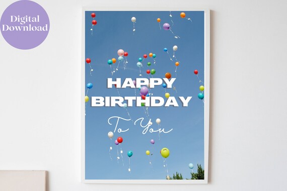 Happy Birthday Sign Birthday Party Sign Happy Birthday - Etsy