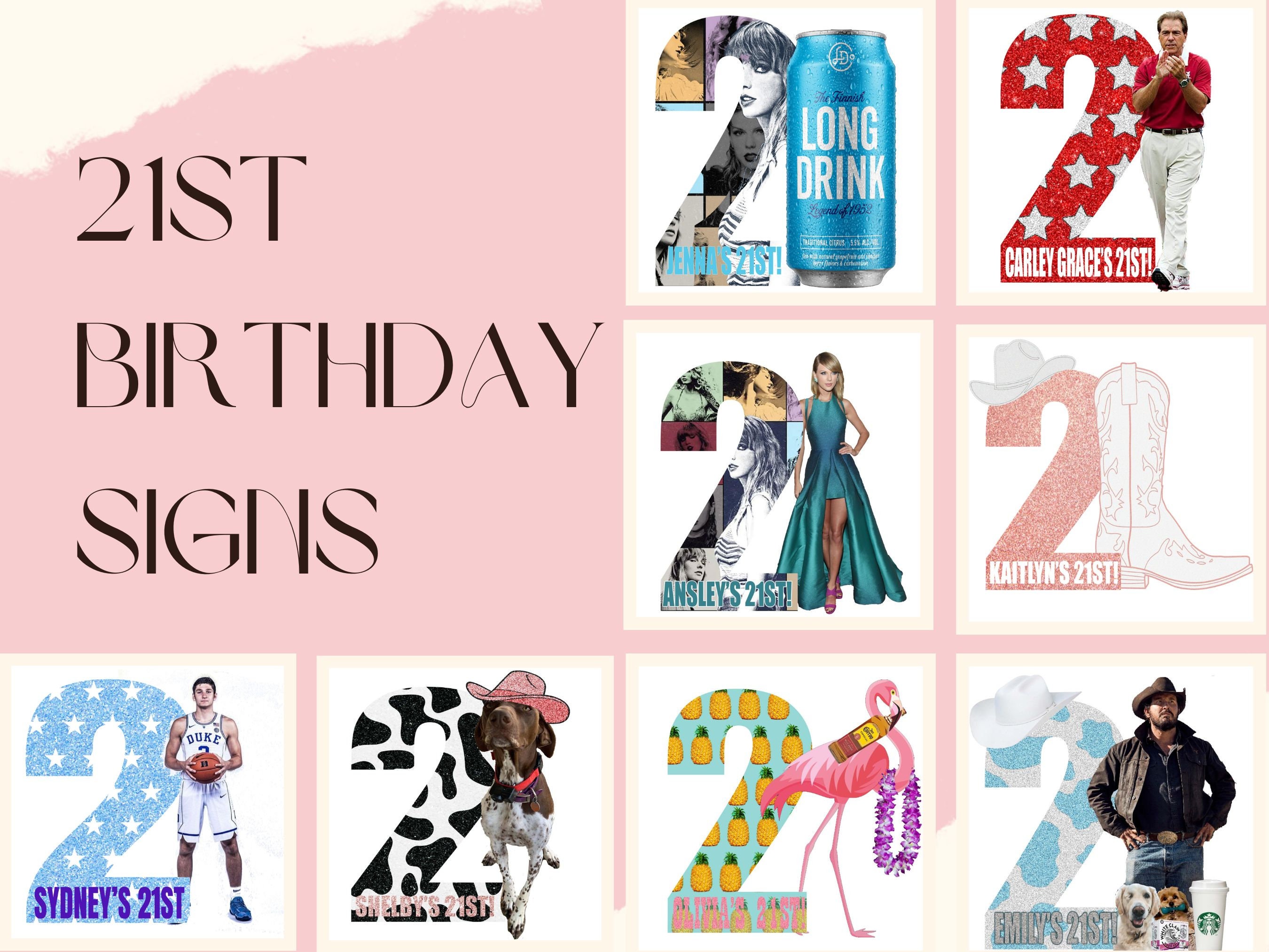 21st Birthday Sign-digital Design - Etsy
