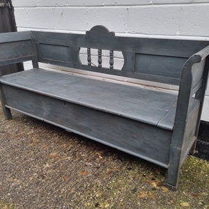 Original Beautiful Grey Farmhouse Vintage Bench From East Europe - Etsy