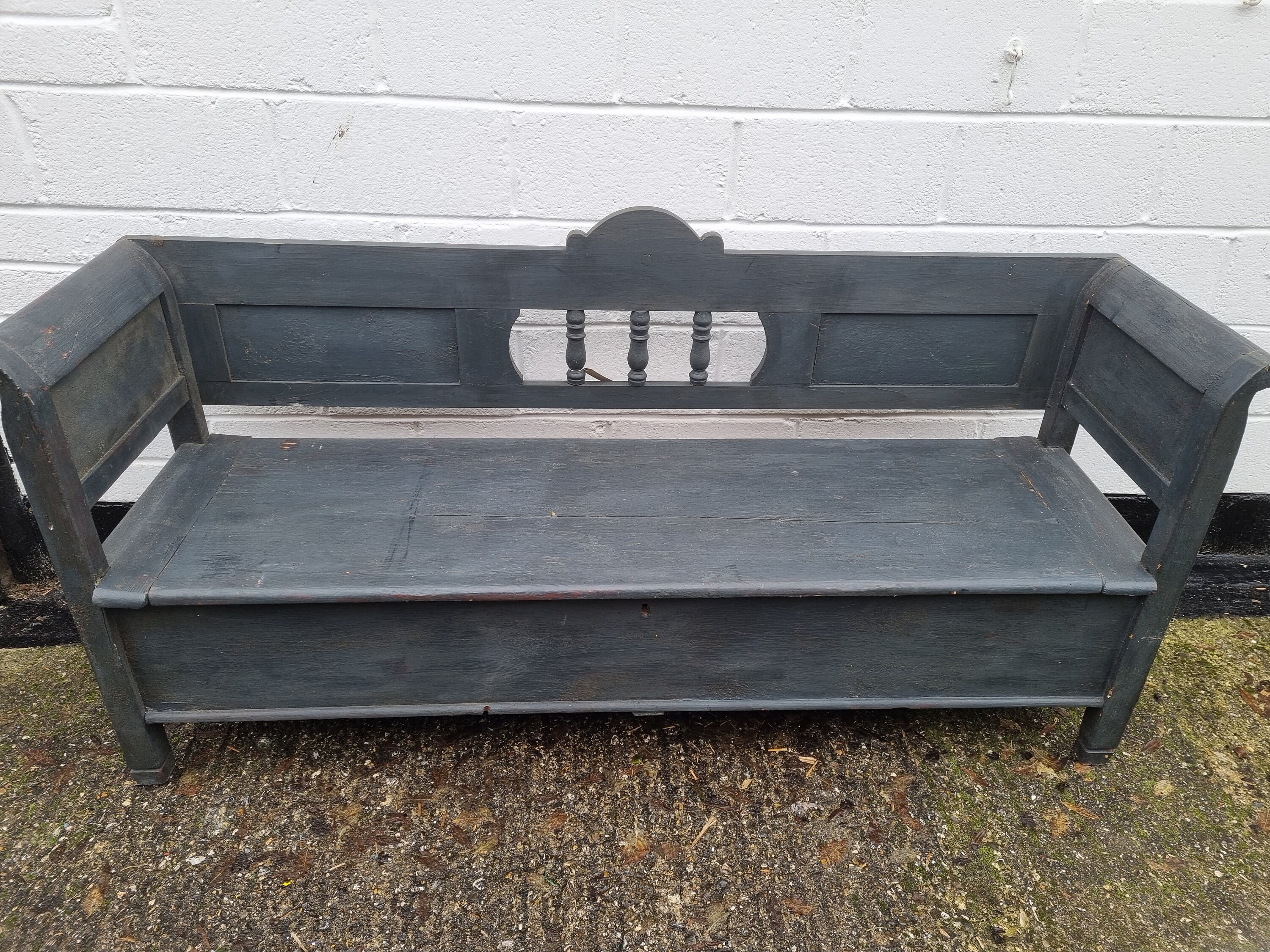 Original Beautiful Grey Farmhouse Vintage Bench From East Europe - Etsy
