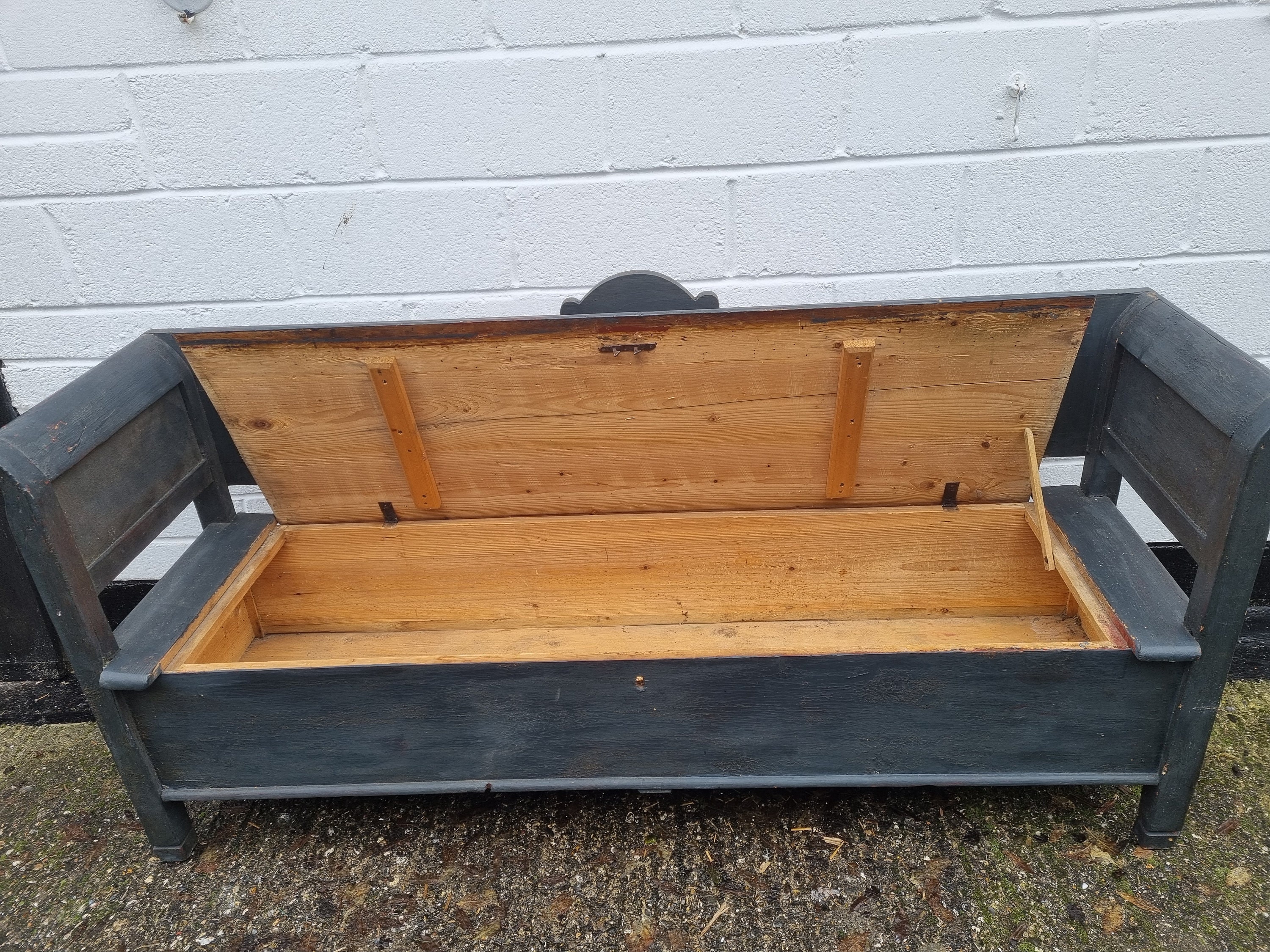 Original Beautiful Grey Farmhouse Vintage Bench From East Europe - Etsy