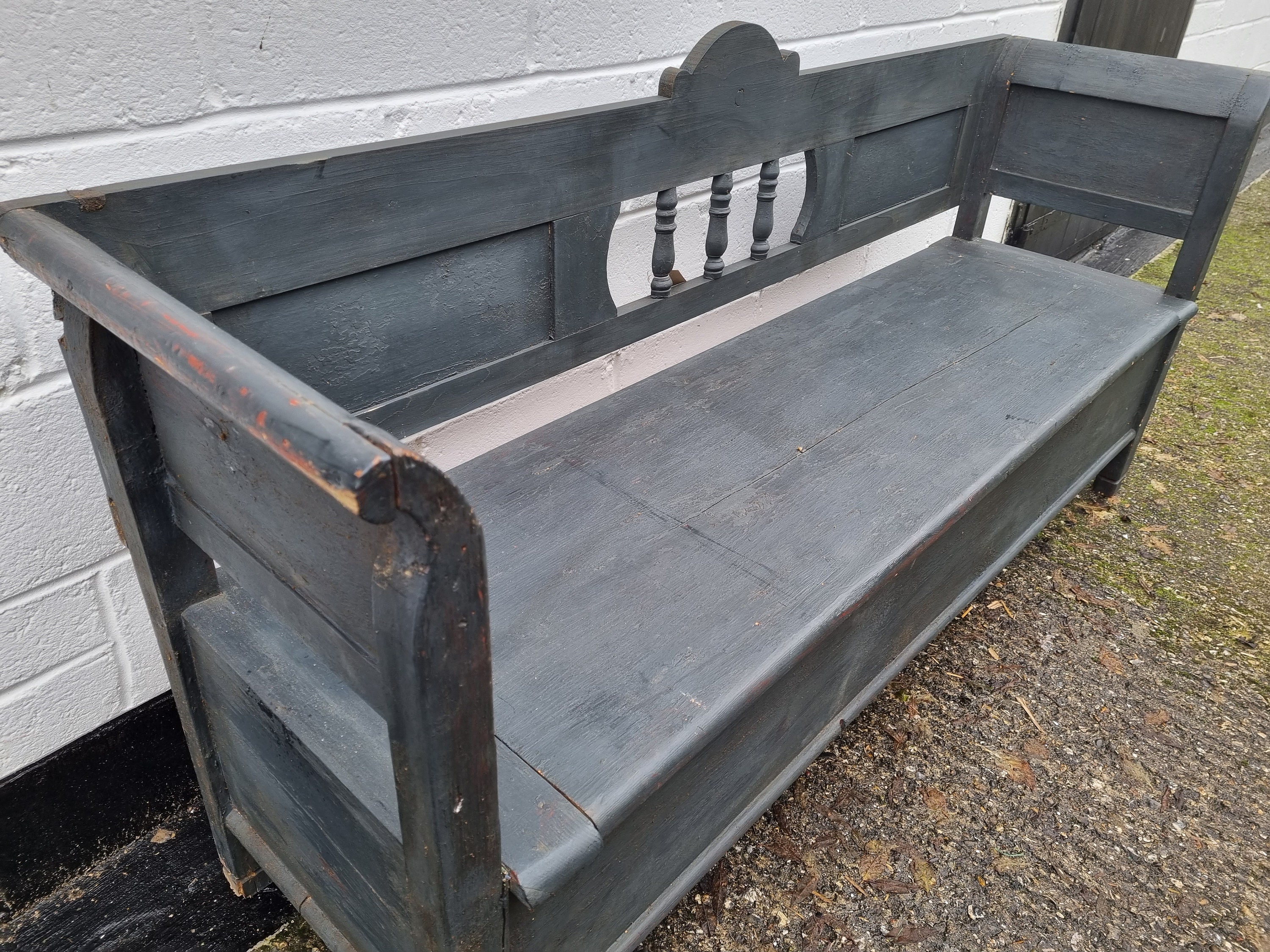 Original Beautiful Grey Farmhouse Vintage Bench From East Europe - Etsy