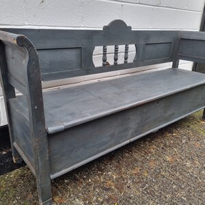 Original Beautiful Grey Farmhouse Vintage Bench From East Europe - Etsy