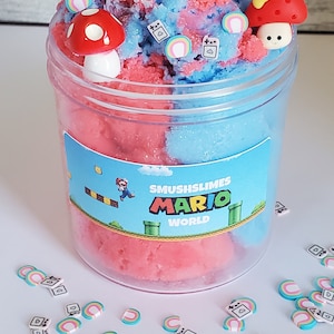 Super Mario Inspired Slime, Cloud Slime, Red and Blue Slime, Scented ...