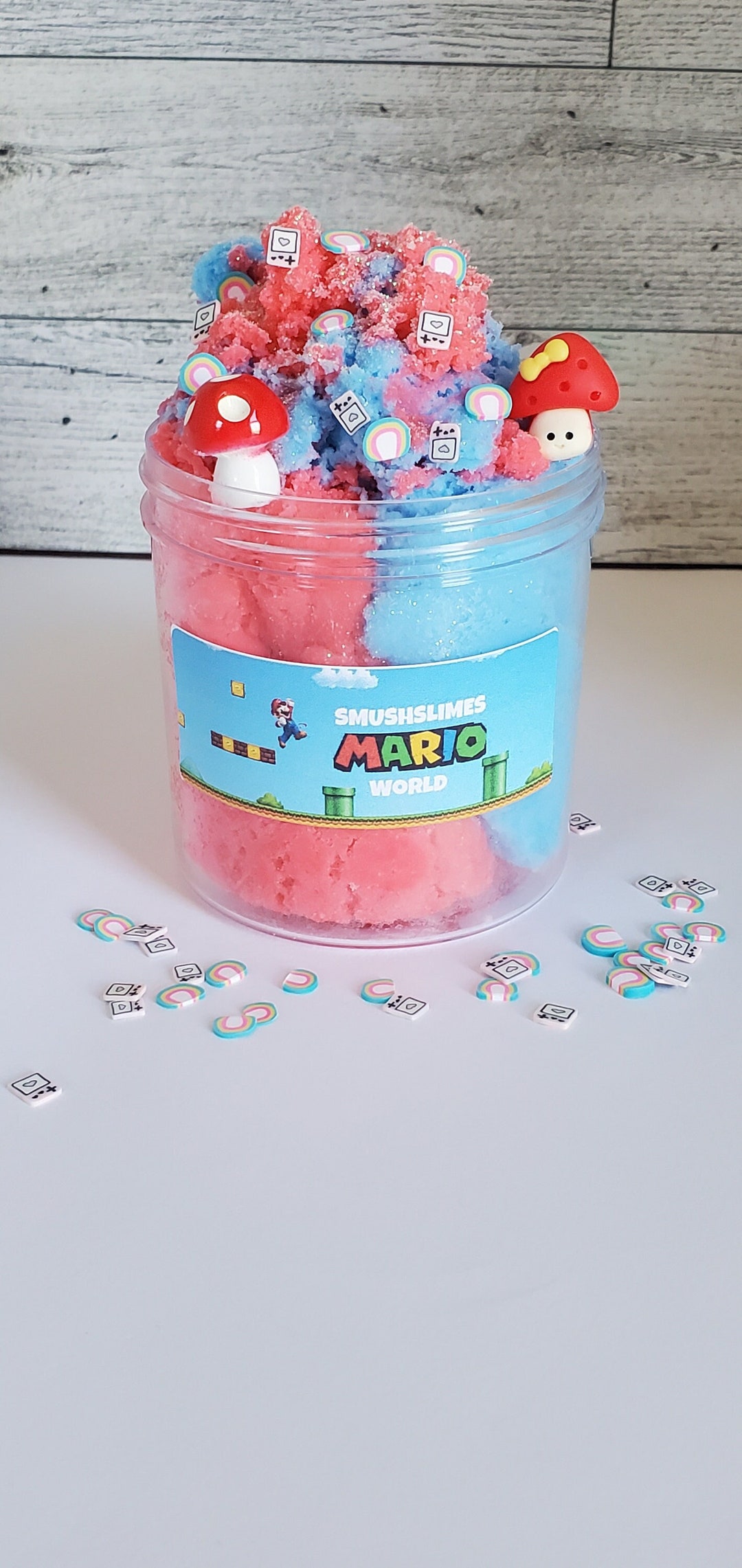 Super Mario Inspired Slime, Cloud Slime, Red and Blue Slime, Scented ...