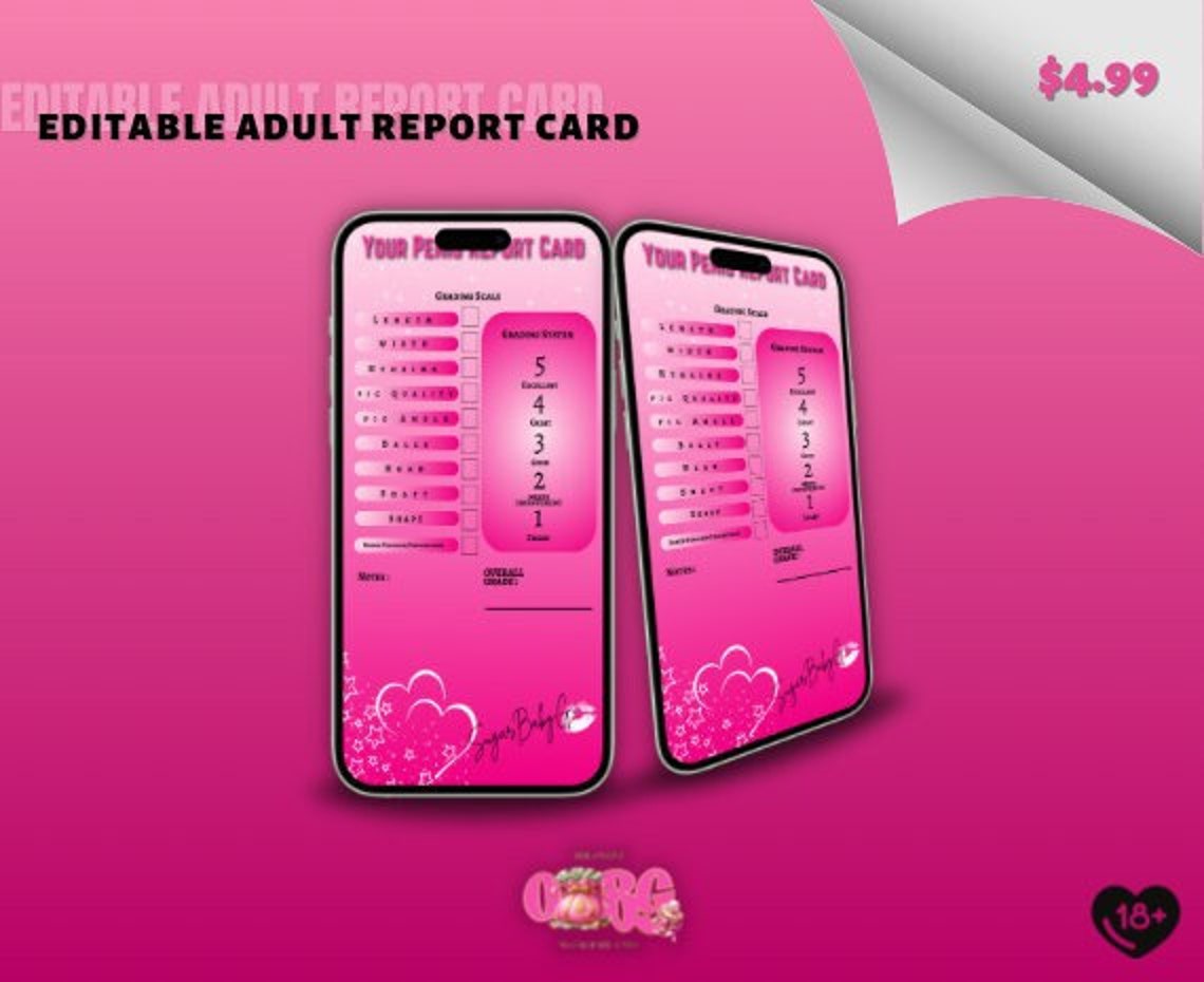 Editable Adult Report Card - Etsy