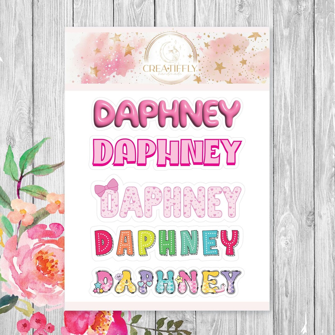 Pack of 5 Personalized Name Sticker's, Personalized Labels, Journal ...