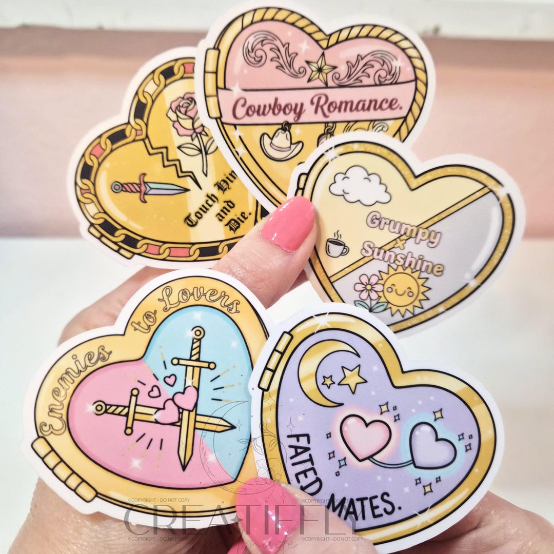 Locket Book Tropes Reading Book Lover Waterproof Sticker: Bookish ...