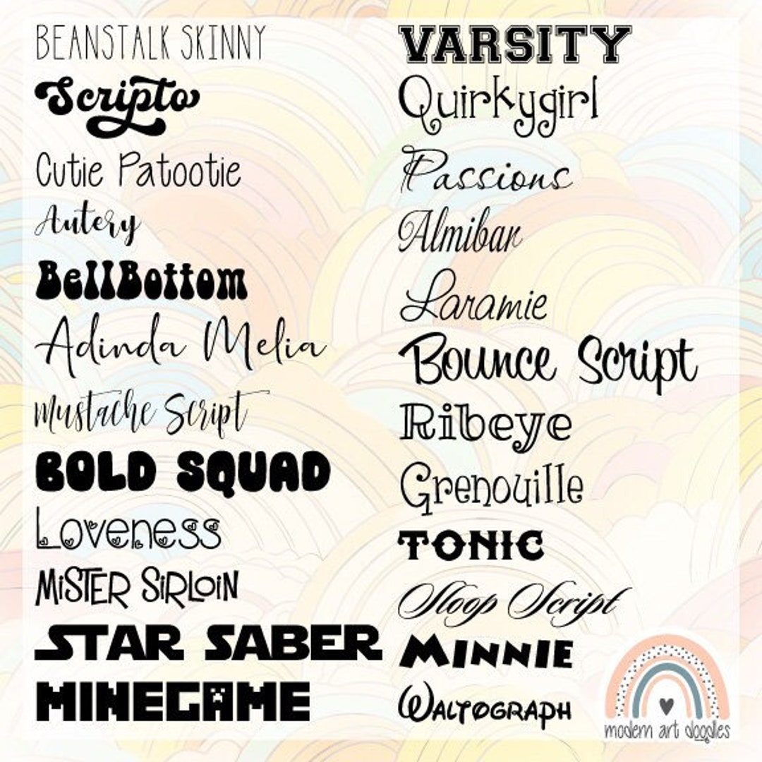 Script, Handwritten, or Bold Font Style Personalized Name Vinyl Decal ...