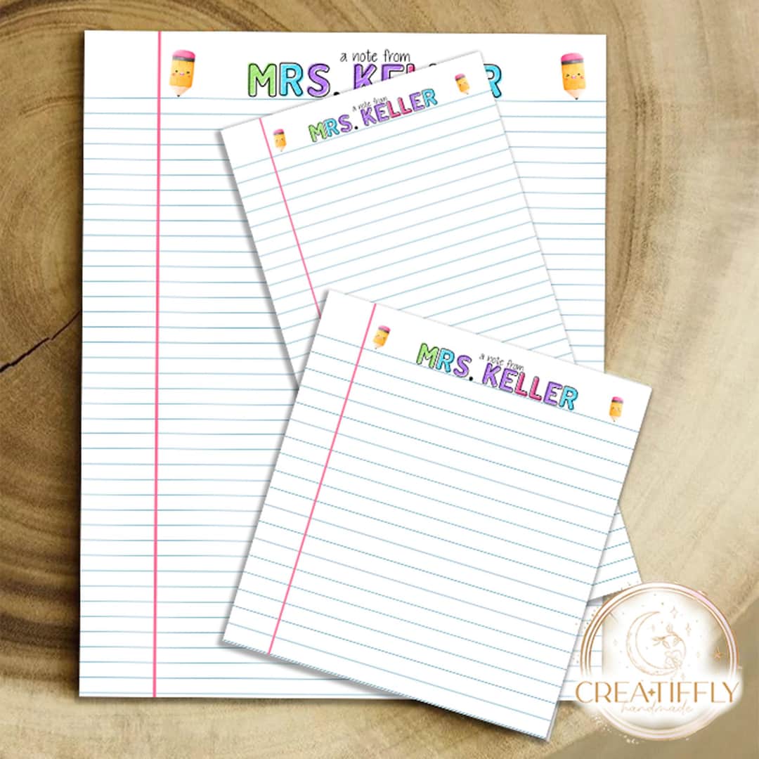 Personalized Teacher Magnetic Notepad, Custom Personal Notepad, Teacher ...