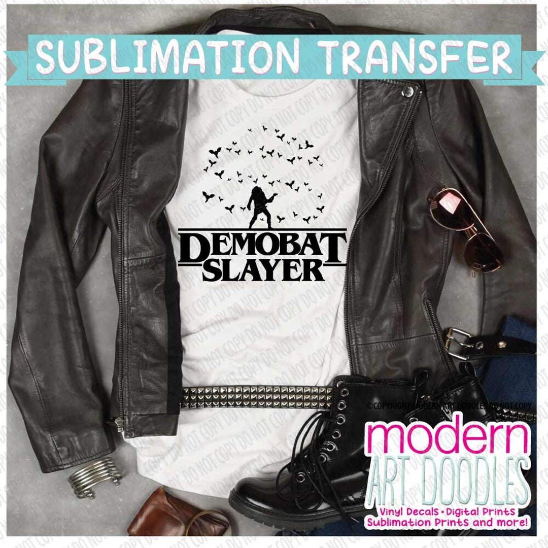 Demobat Slayer Sublimation Print - Ready to Press - Ready to Ship - Etsy
