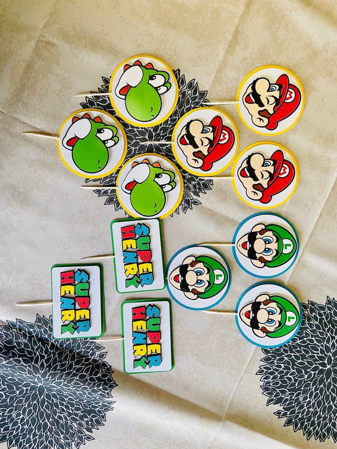 Super Mario 3D Cake Topper Shaker | Banner | Cupcake Toppers ...