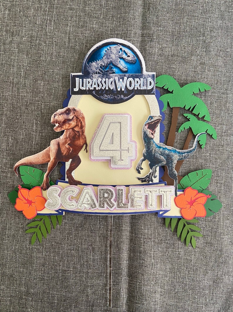 Jurassic Park Cake Topper | Banner | Cupcake Toppers | Jurassic World ...