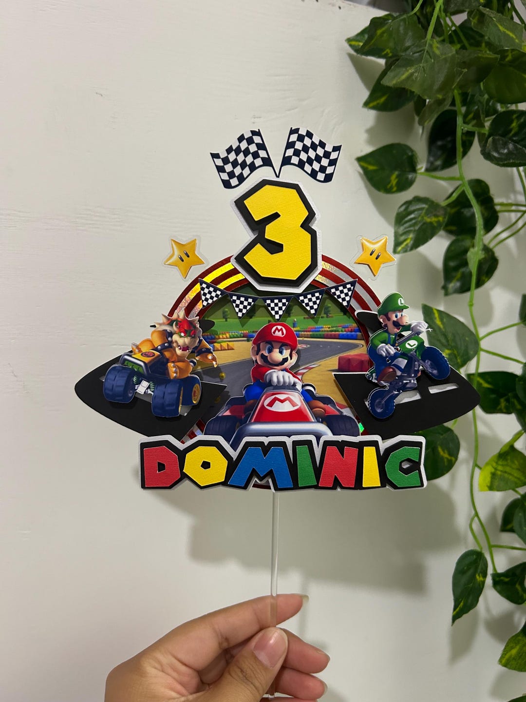 Super Mario Kart Cake Topper Bowser Luigi - Etsy UK