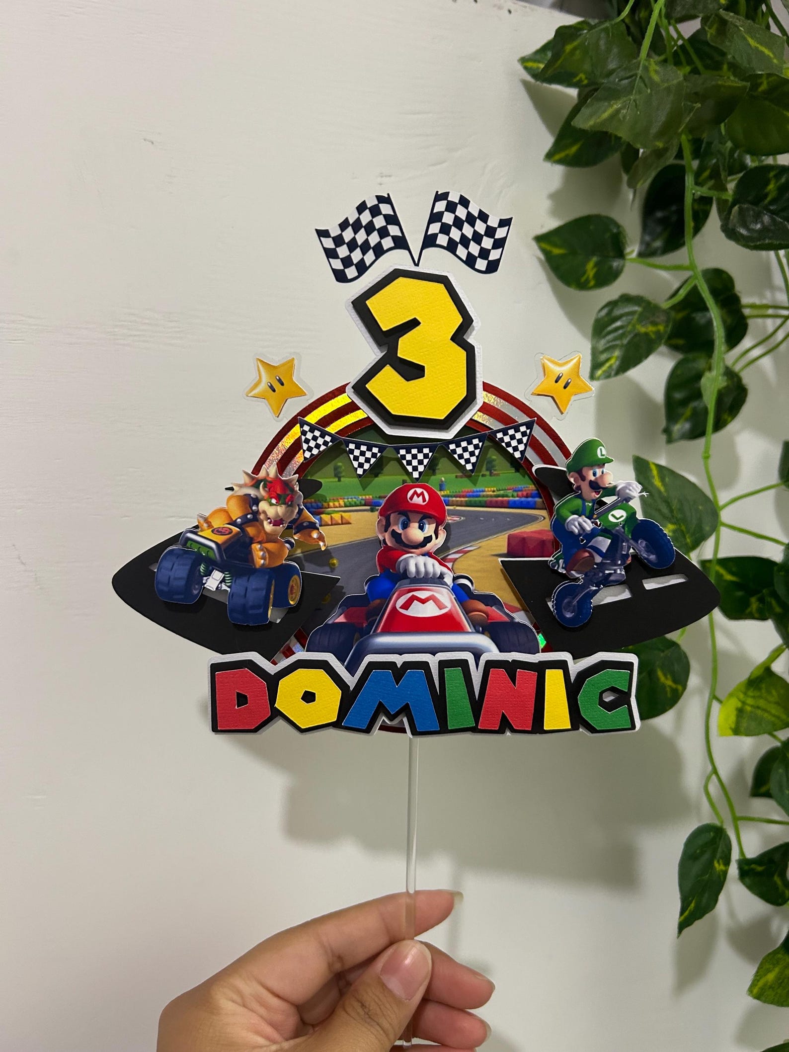 Super Mario Kart Cake Topper | Bowser | Luigi - Etsy