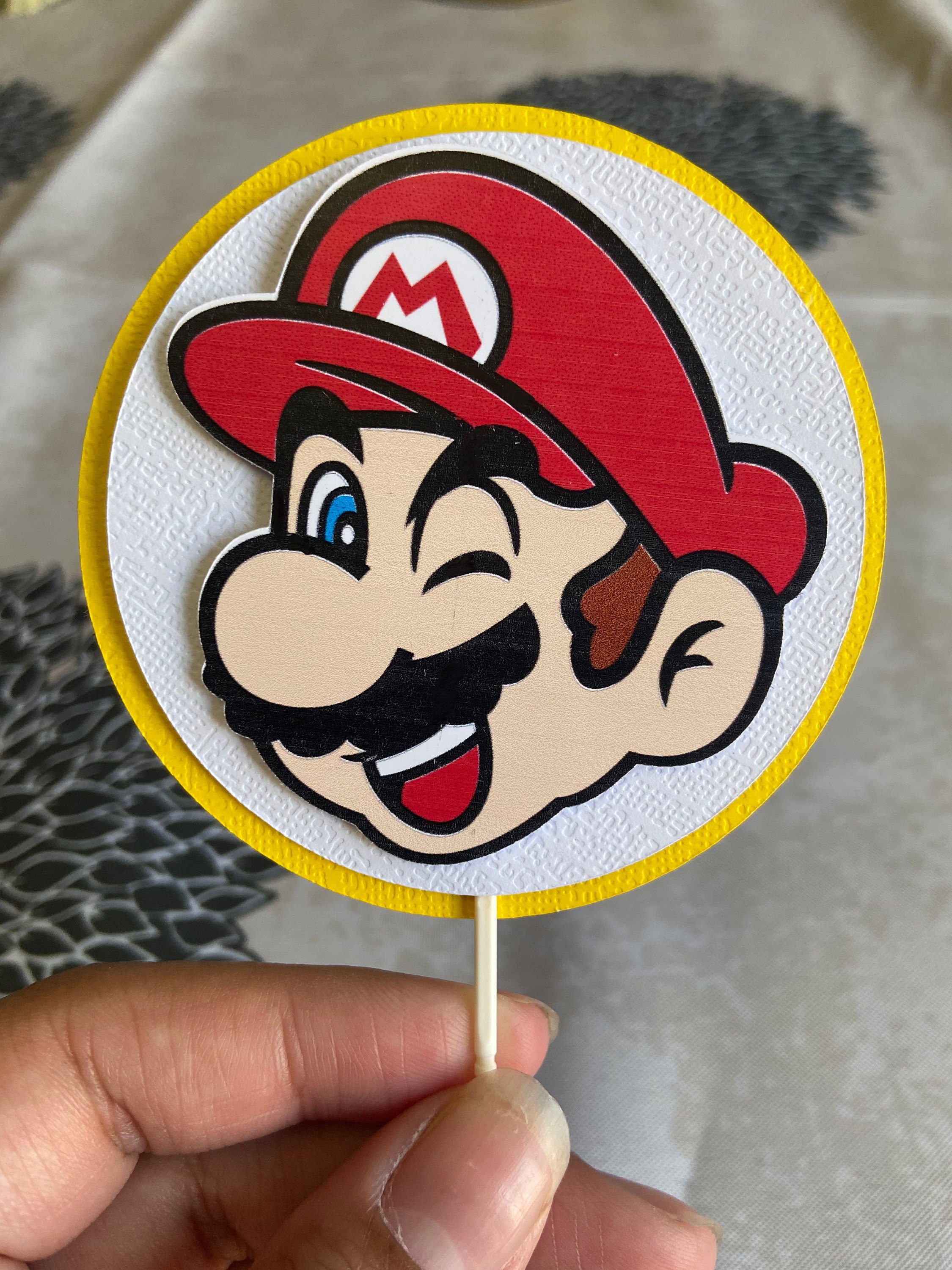 Super Mario 3D Cake Topper Shaker | Banner | Cupcake Toppers ...