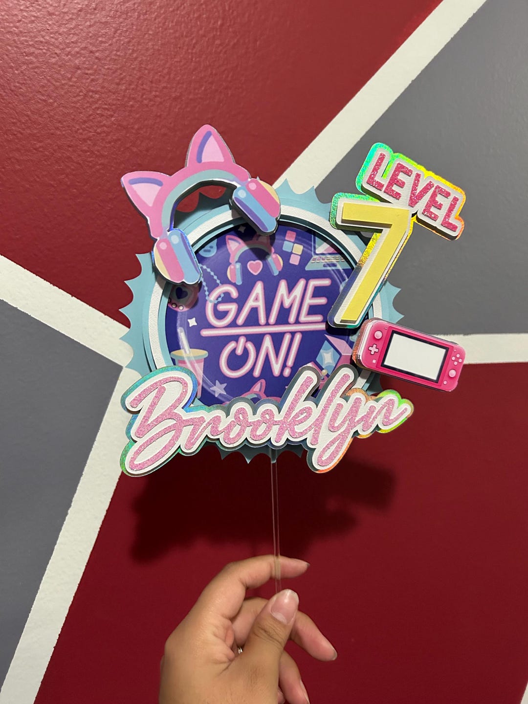 Game on Cake Topper | Video Game Party | Gamer - Etsy