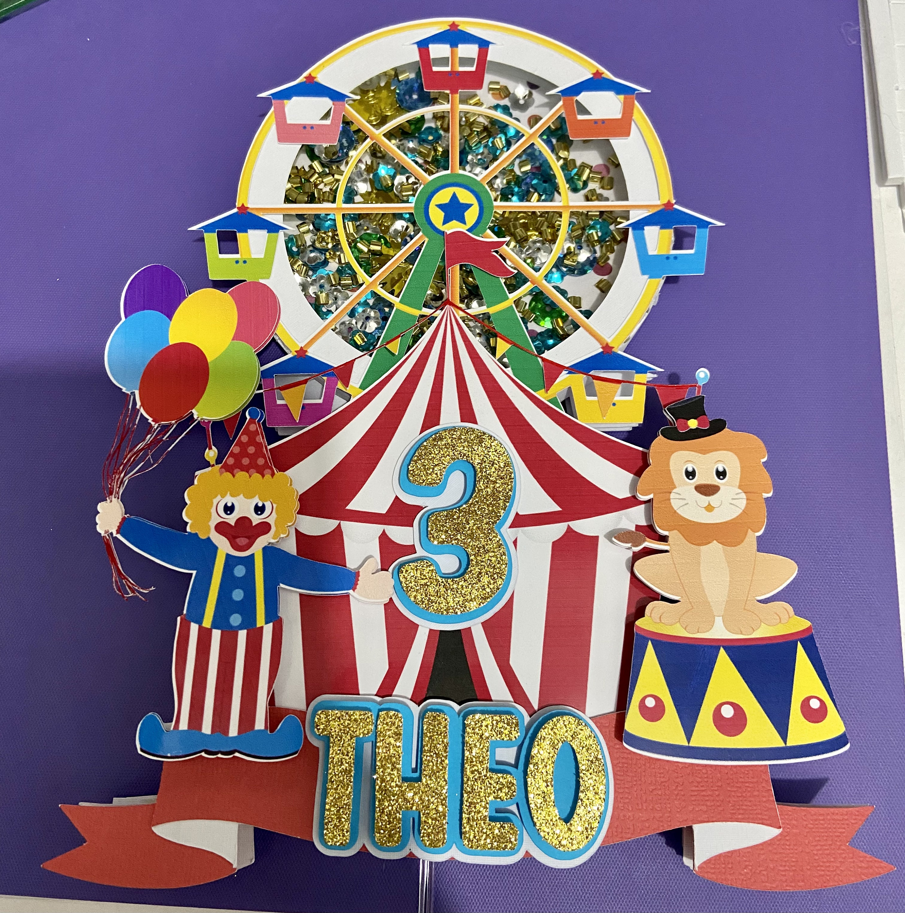 Circus Cake Topper Shaker | Clown | Carnival - Etsy