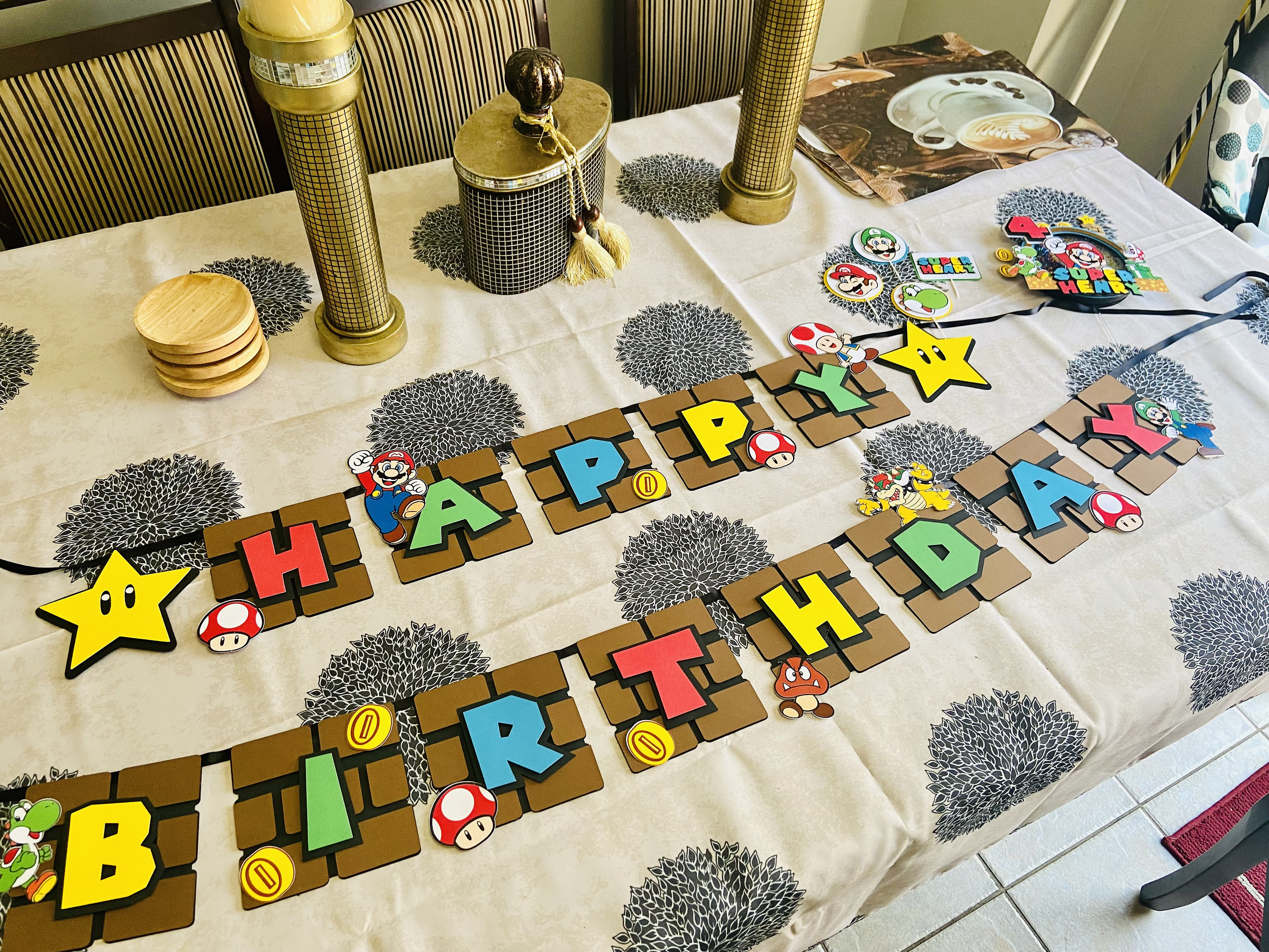 Super Mario 3D Cake Topper Shaker | Banner | Cupcake Toppers ...