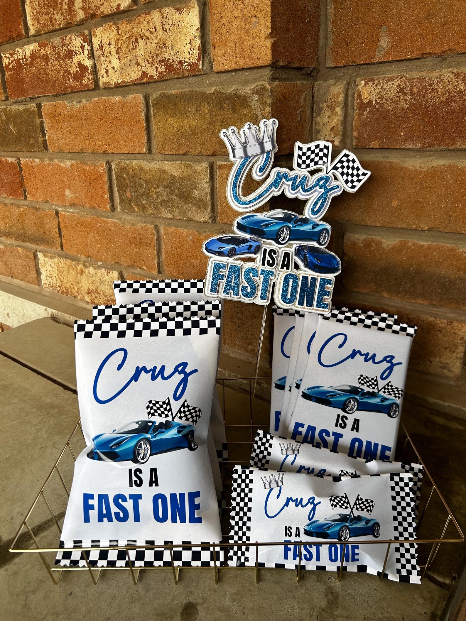 Fast One Cake Topper | King Racer Party - Etsy