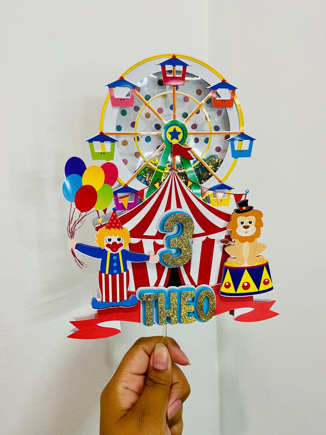 Circus Cake Topper Shaker | Clown | Carnival - Etsy