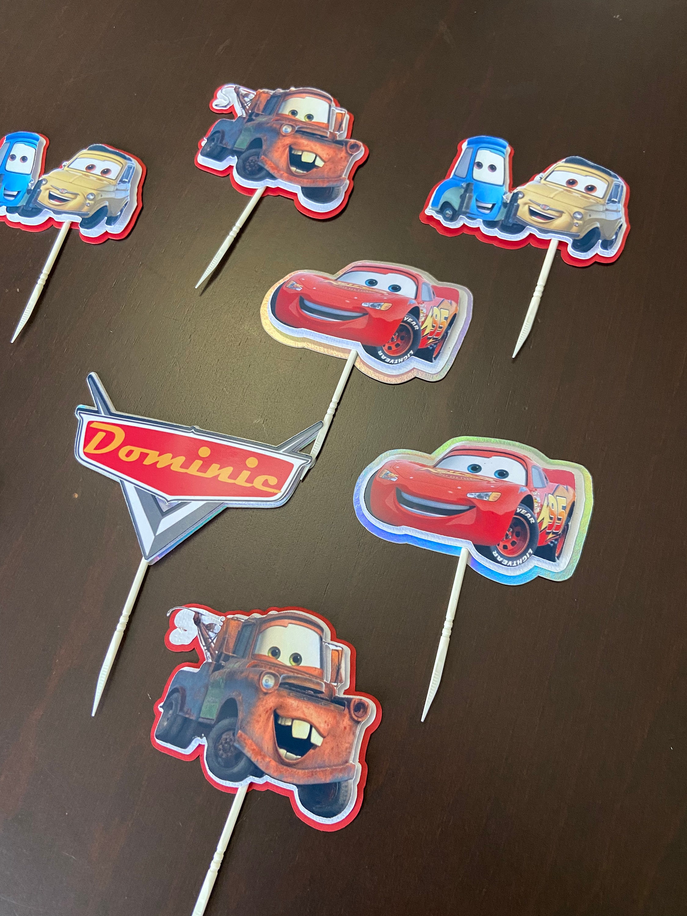 Cars 3D Cake Topper Shaker | Banner | Cupcake Toppers | Lightning ...
