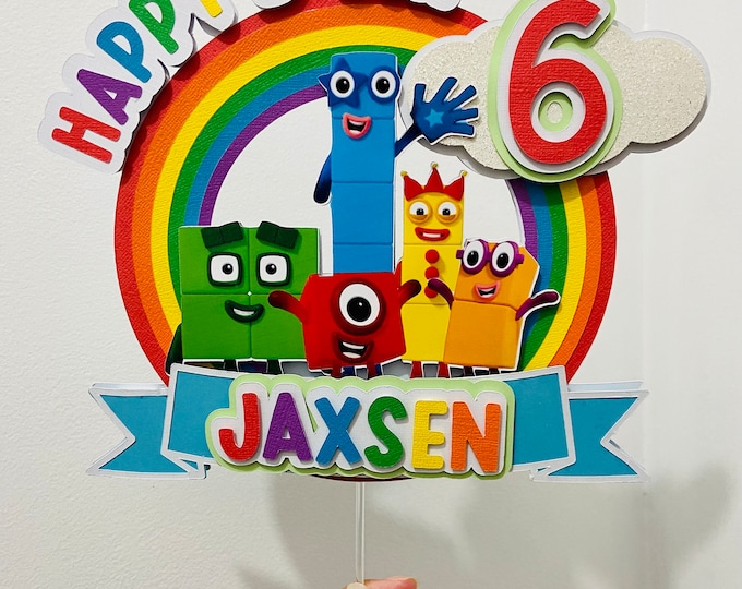 Number Blocks Cake Topper Math Birthday Numberblocks - Etsy