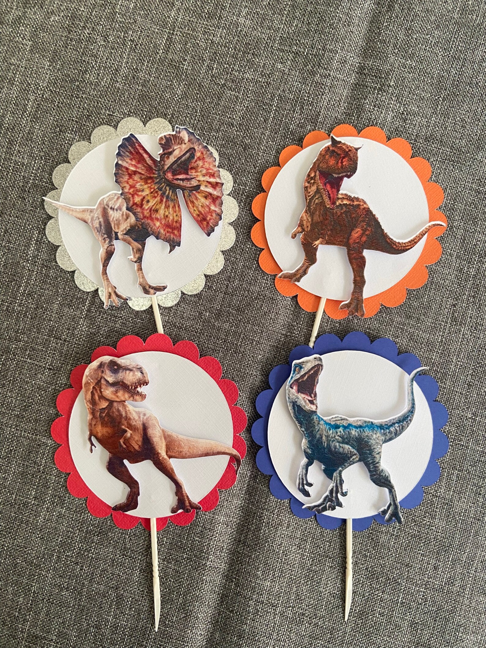 Jurassic Park Cake Topper Banner Cupcake Toppers Jurassic World ...