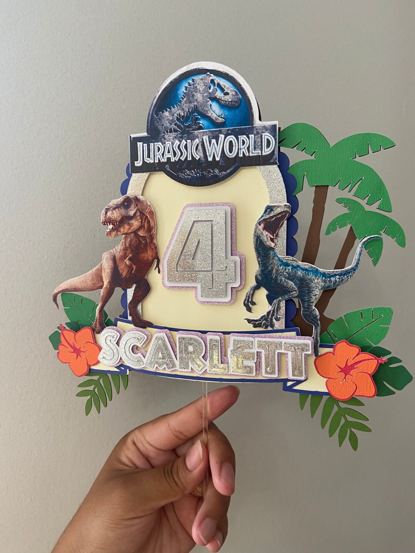 Jurassic Park Cake Topper Banner Cupcake Toppers Jurassic World ...