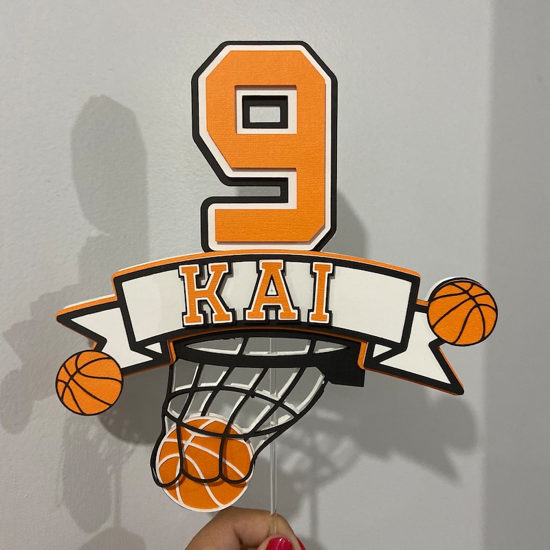Basketball Cake Topper - Etsy