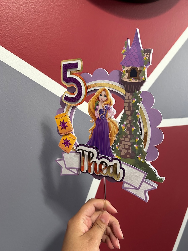 Rapunzel Cake Topper | Tangled | Princess Birthday Decor - Etsy
